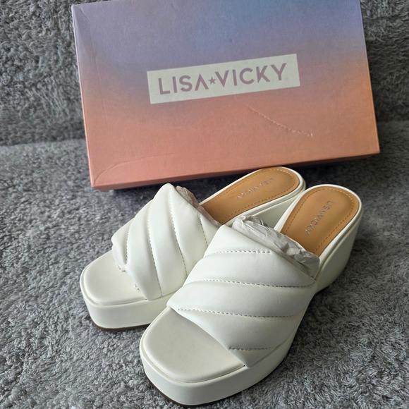 Lisa Vicky | Shoes | New Lisa Vicky White Sheep Nappa Leather Platform ...
